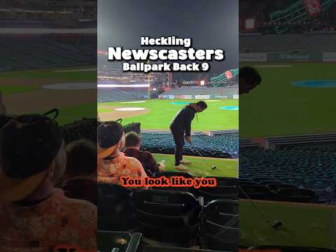 Great time heckling newscasters at Ballpark Back 9