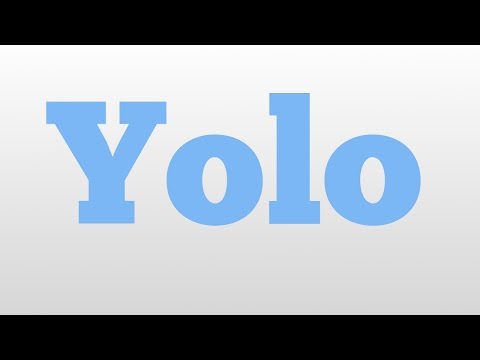Yolo meaning and pronunciation