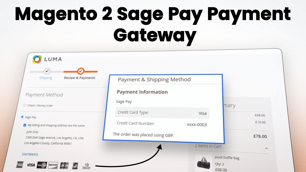 Magento 2 Sage Pay Payment Gateway