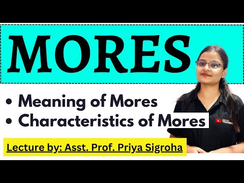 Mores - Meaning & Characteristics | Notes & Lecture | By: Asst Prof. Priya Sigroha ✅