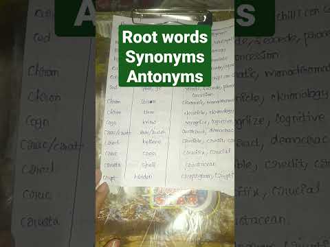 #rootwordvocabulary #synonyms #antonyms #antonymsandsynonyms #english