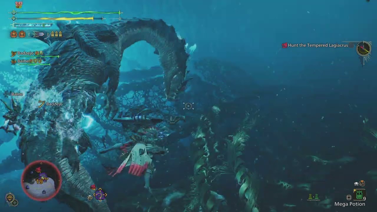Monster Hunter Wilds - Lagiacrus underwater tornado