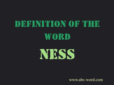 Definition of the word "Ness"