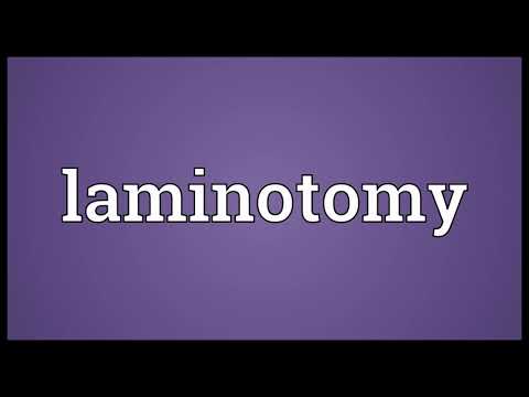 Laminotomy Meaning