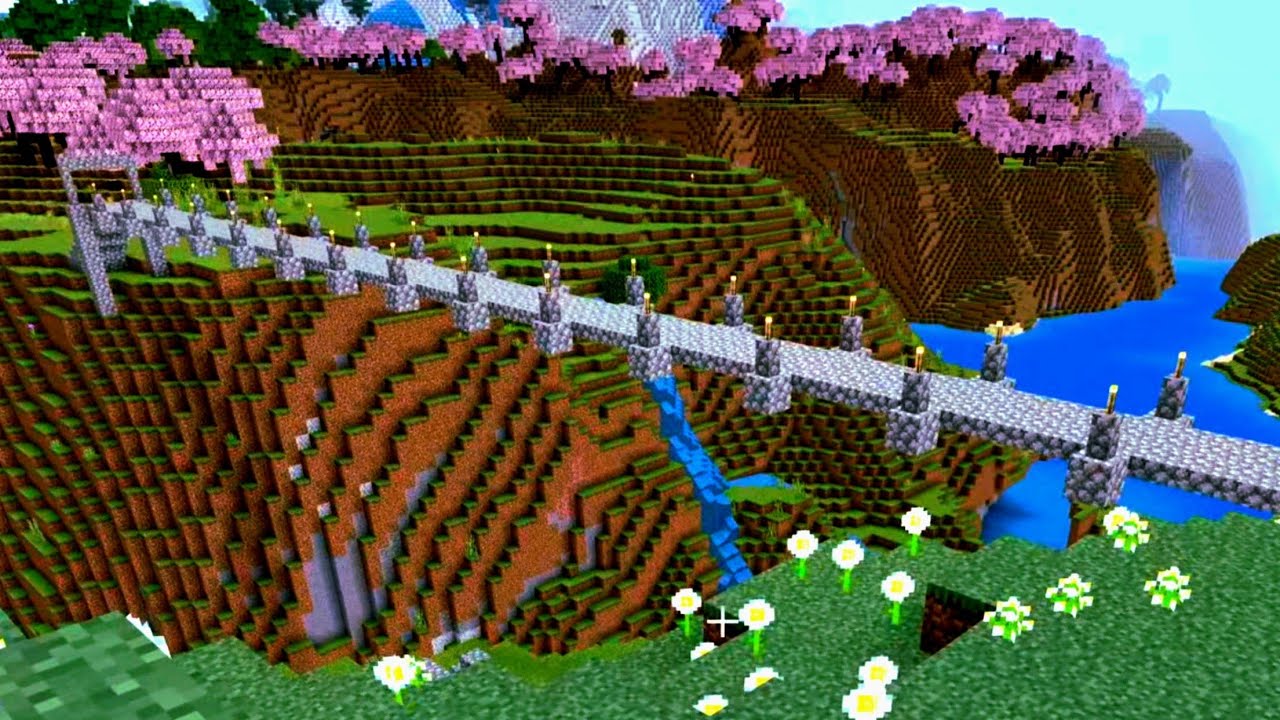 Minecraft Adding Lights To My Bridge