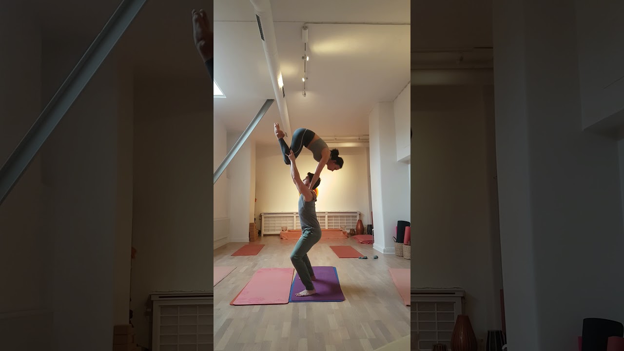 AcroYoga standing camel pop
