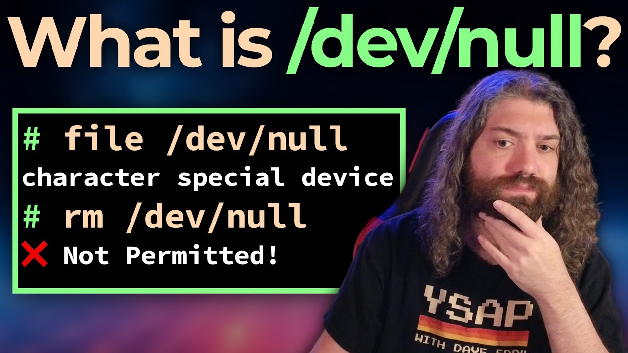 `/dev/null` is Super Useful! But it can also be weird.  You Suck at Programming #072