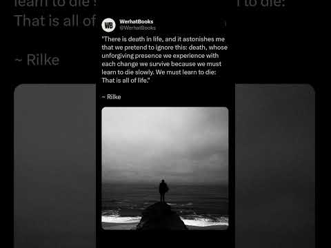 "There is death in life, and it astonishes me that we pretend to ignore this: death, whose unforgivi