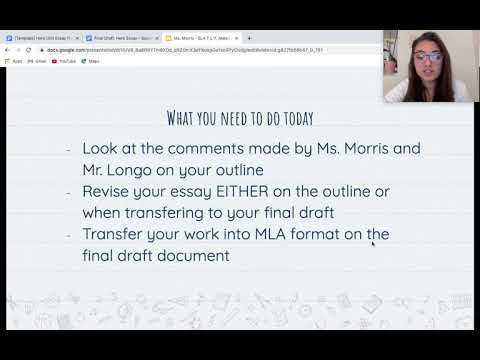 How to transfer your essay outline to MLA format