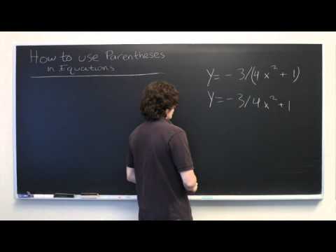 How to Use Parentheses in Equations