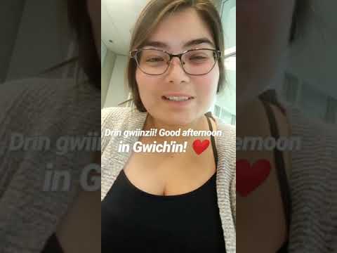 Drin gwiinzii good afternoon in the Gwich'in language