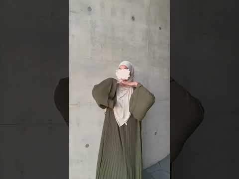 Eid Muslim Dress for Women Pleated Flare Sleeve Jalabiya Kaftan Islam