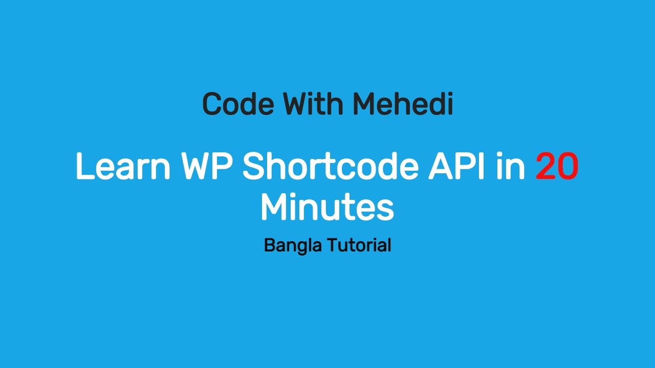 Learn WordPress Shortcode API in 20 minutes