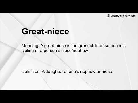 Great-niece Meaning