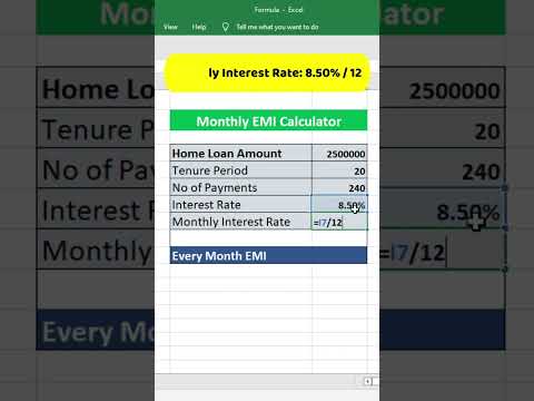 Calculate Monthly EMI if you take Loan of 25 lacs for 20 years | Monthly EMI Calculator #shorts