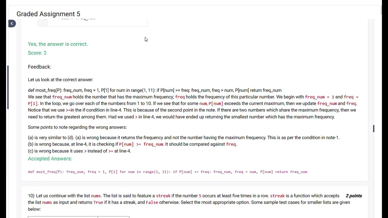 GRADED ASSIGNMENT SOLUTION OF PROGRAMING IN PYTHON WEEK 5  iitm