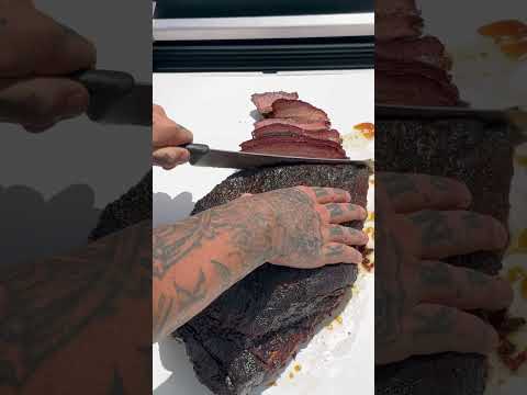 Brisket Slicing #brisket #bbq