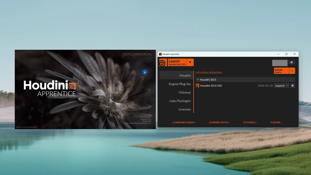 Houdini 20 | How to Download and Install Apprentice License From SideFX Official Website