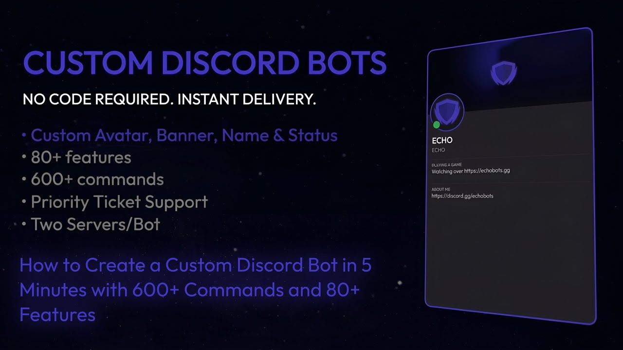 Create Your Own Discord Bot in 2026 With 600+ Commands & 80+ Features in 5 Minutes! 🤖🔥