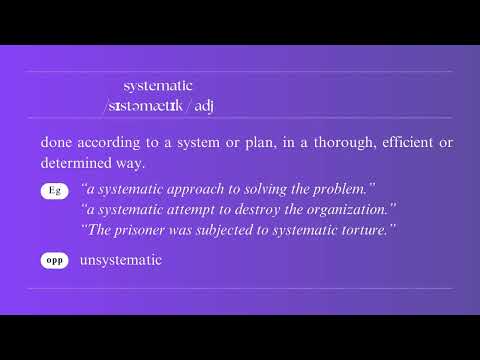 systematic word meaning and examples