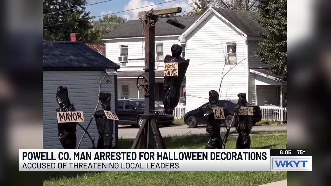 Ky. man arrested after ‘threatening’ ‘Halloween decoration’ display