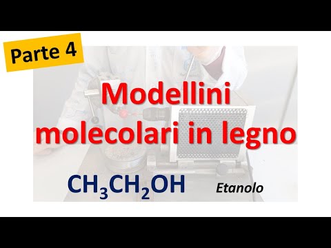 Assembliamo il modello molecolare 3D in legno della molecola dell'Alcol Etilico