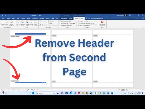 How to Remove Header From Second Page in Word