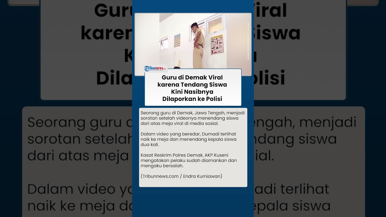 Guru di Demak Viral karena Tendang Siswa, Orangtua Korban Tak Terima ...