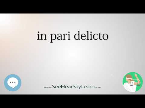 in pari delicto 🔊