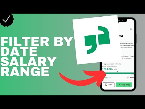 How to filter your job searches by salary range in the Glassdoor app?