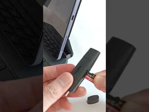 Insert the micro SD into the USB type C card reader to be plug into the iPad port #shorts