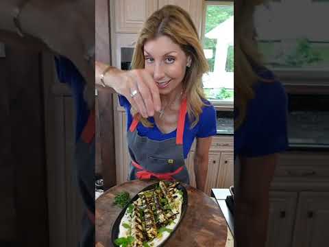 Grilled Zucchini with Lemon Honey Yogurt