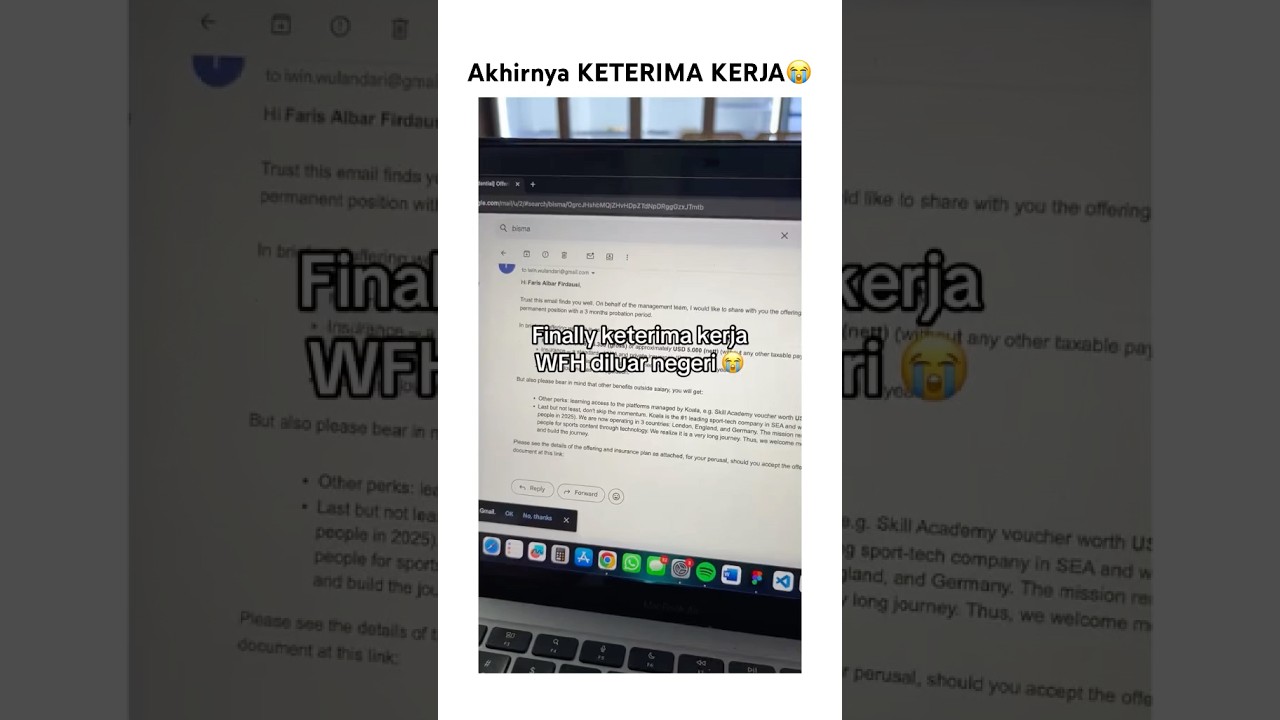 AKHIRNYA DITERIMA KERJA DI COMPANY LUAR YGY😭#ai #studyhacks #interview
