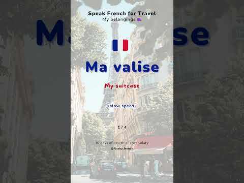 Day 5/30: "Ma valise" (My suitcase) • French for travel 🇫🇷✈️ #speakfrench #frenchfortravelers