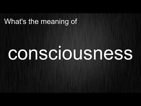 What's the meaning of "consciousness", How to pronounce consciousness?