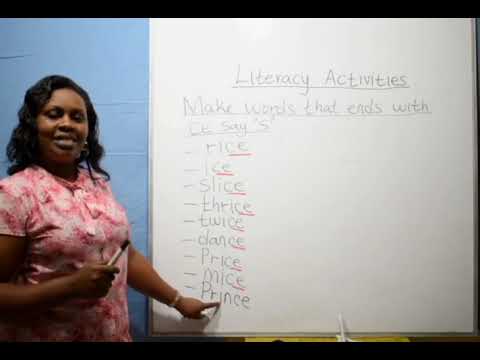 Literacy Activities - ( make words that end with ce say as "s")