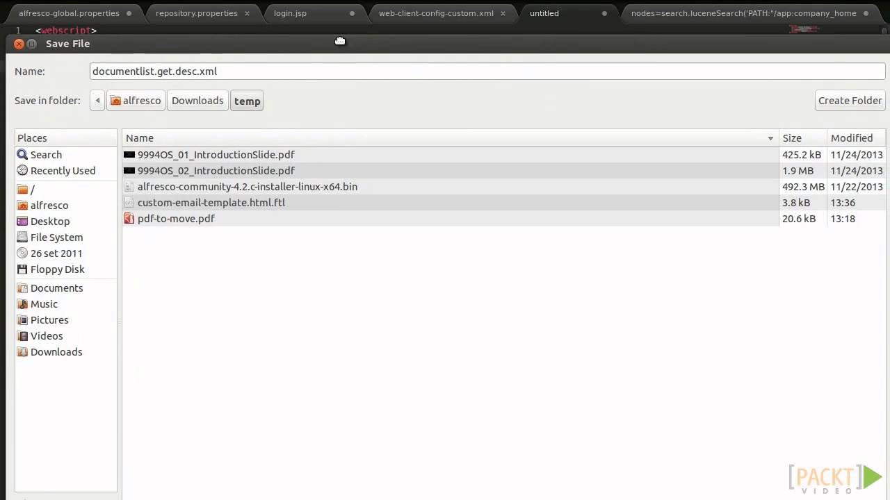 Alfresco 4 ECM Implementation Tutorial: Creating a Simple Web Script | packtpub.com