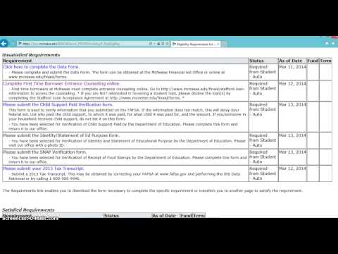 MSU Financial Aid_Unsatisfied Requirements