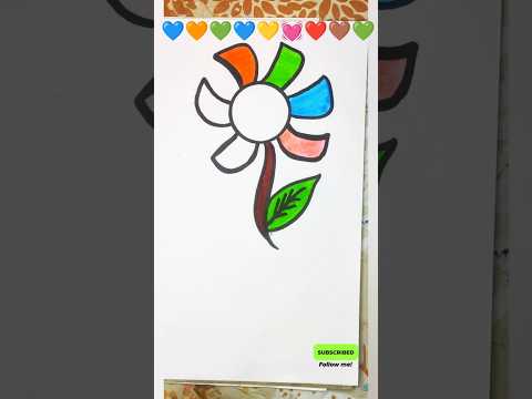 howto easyflowerdrawingforbeginners!colourfulflowersDrawing!#supereasydrawing@DpDrawingTutorial
