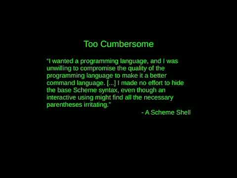 Michael MacInnis: Oh a new Unix shell - BSDCan 2018