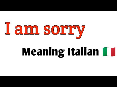 How To Pronounce " I am sorry " In italian language