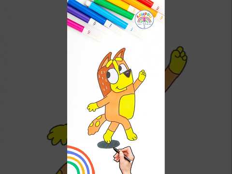How to Draw Bluey | Draw Bluey Chilli Dancing ππΆ #bluey #shorts #drawing #dancing