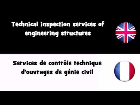 APPRENDRE L'ANGLAIS = Services de contrôle technique d'ouvrages de génie civil