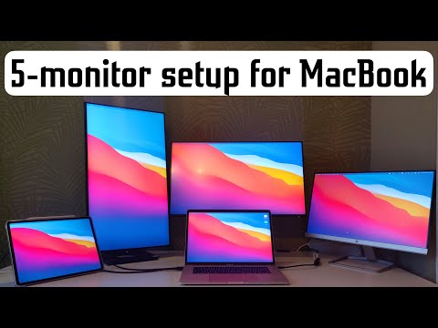 5-monitor setup for MacBook