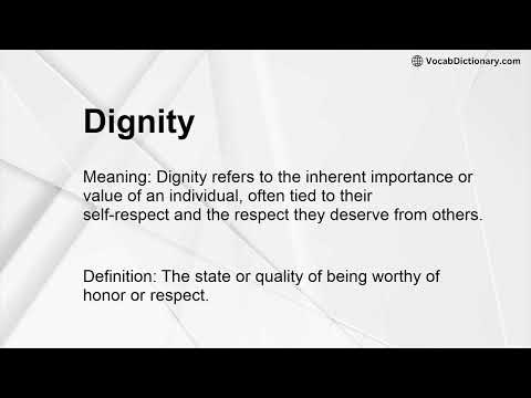 Dignity Meaning