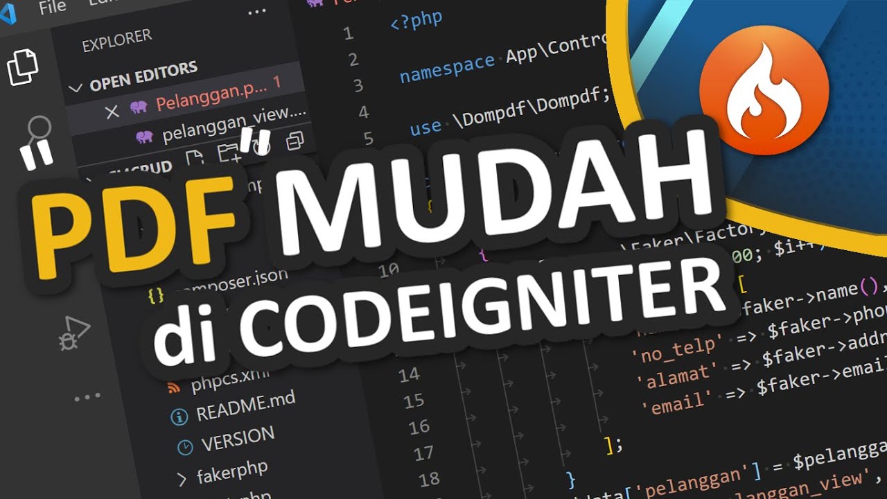 MUDAH! MEMBUAT LAPORAN PDF DENGAN MENGGUNAKAN DOMPDF DI CODEIGNITER 4 / Tutorial Dompdf Codeigniter