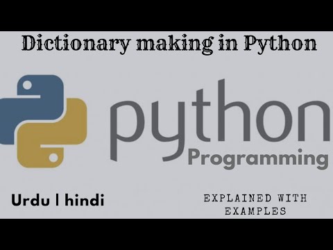 How to create Dictionary in Python | Python in Urdu Hindi | for beginners