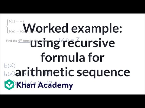 Worked example: using recursive formula for arithmetic sequence | High School Math | Khan Academy