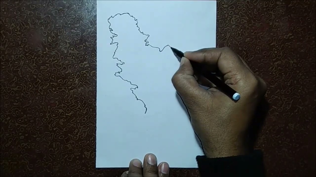 How to Draw Serbia Map || Serbia Map Drawing