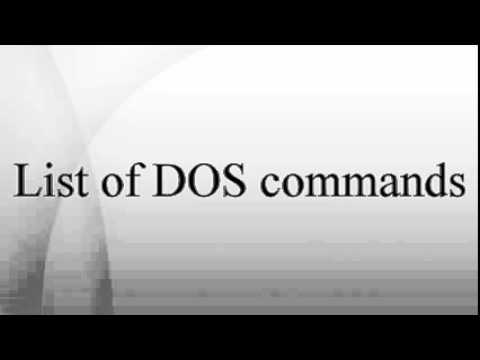 List of DOS commands